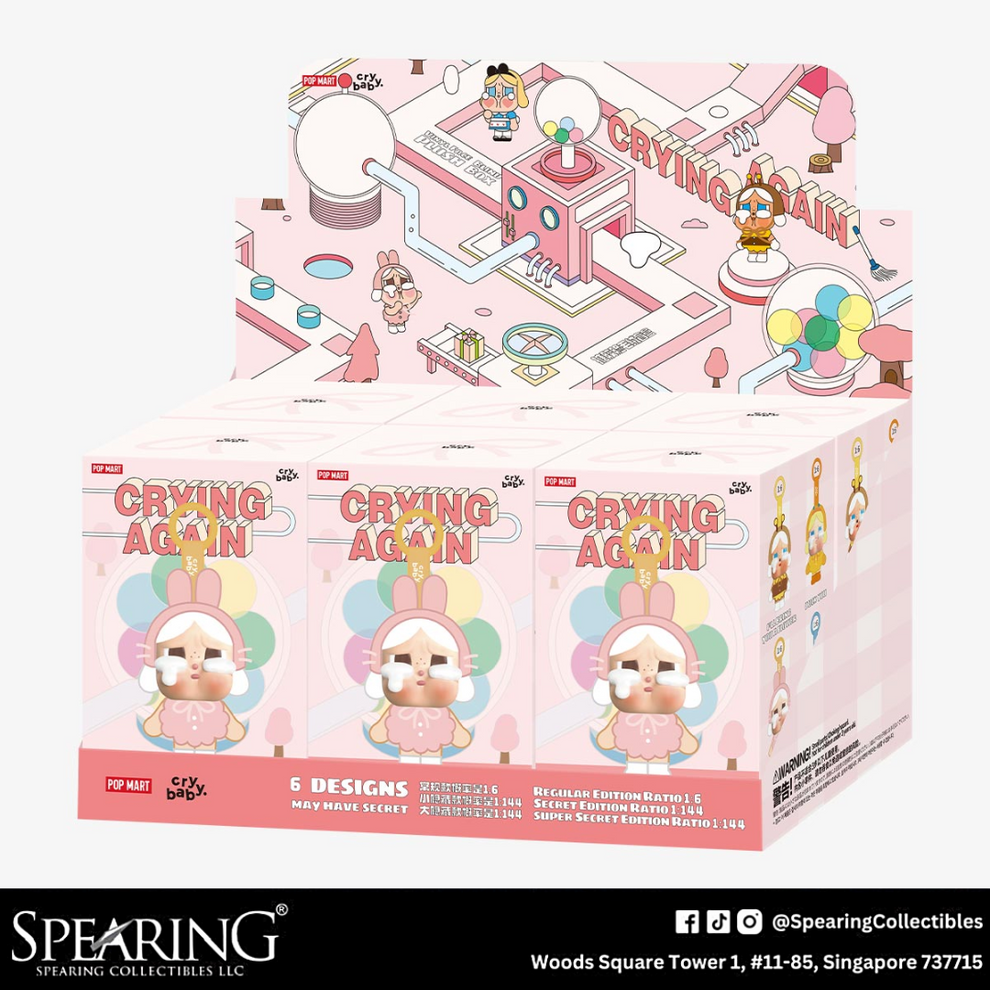 (INDIVIDUAL BOX) POP MART CRY BABY Crying Again Series - Vinyl Face Pl ...
