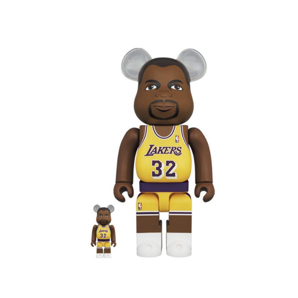 Bearbrick NBA Magic Johnson (Los Angeles Lakers) 100% & 400% Set ...